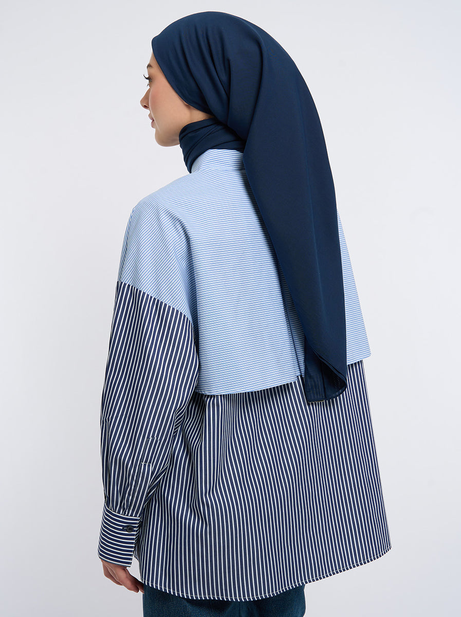 AKEMI LAYERED TOP NAVY – Kami Idea