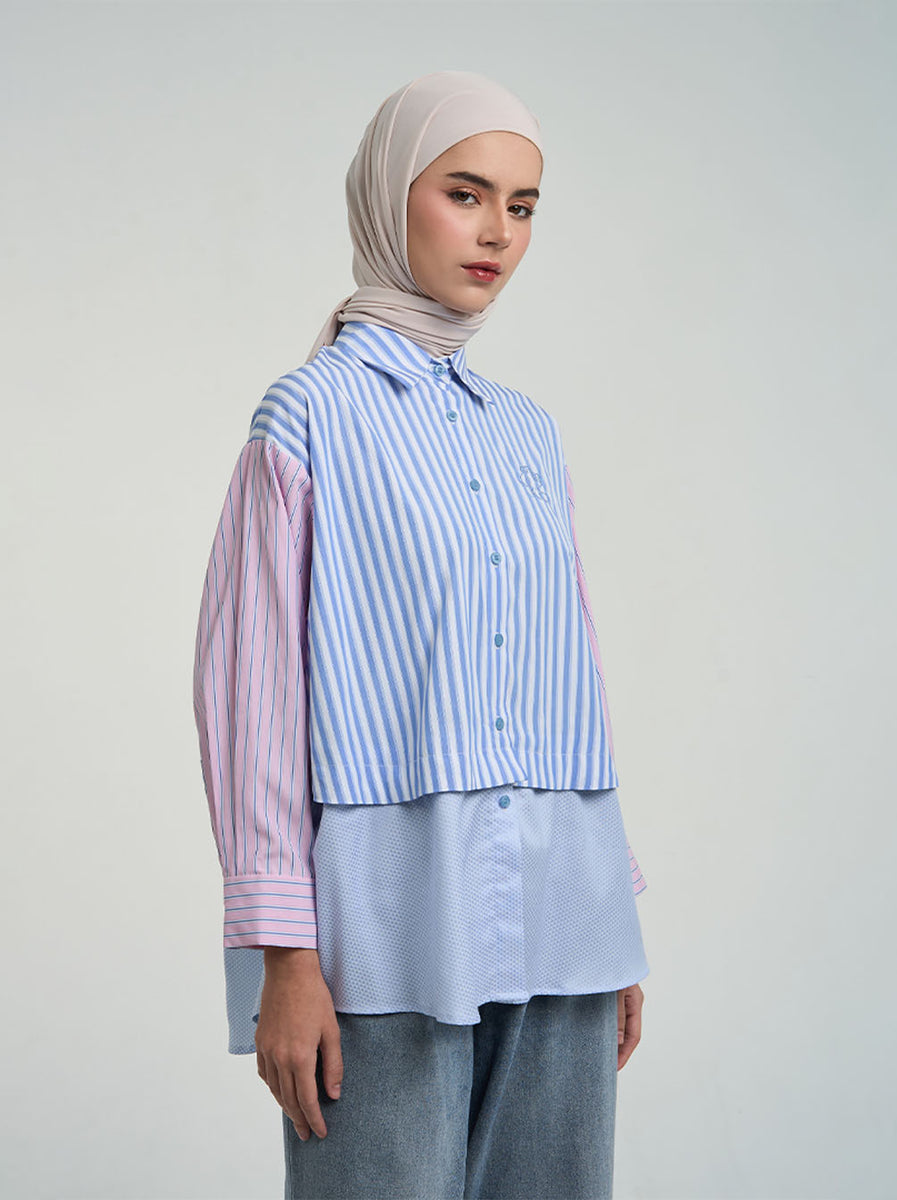 GIANA DETACHABLE TOP PINK BLUE – Kami Idea
