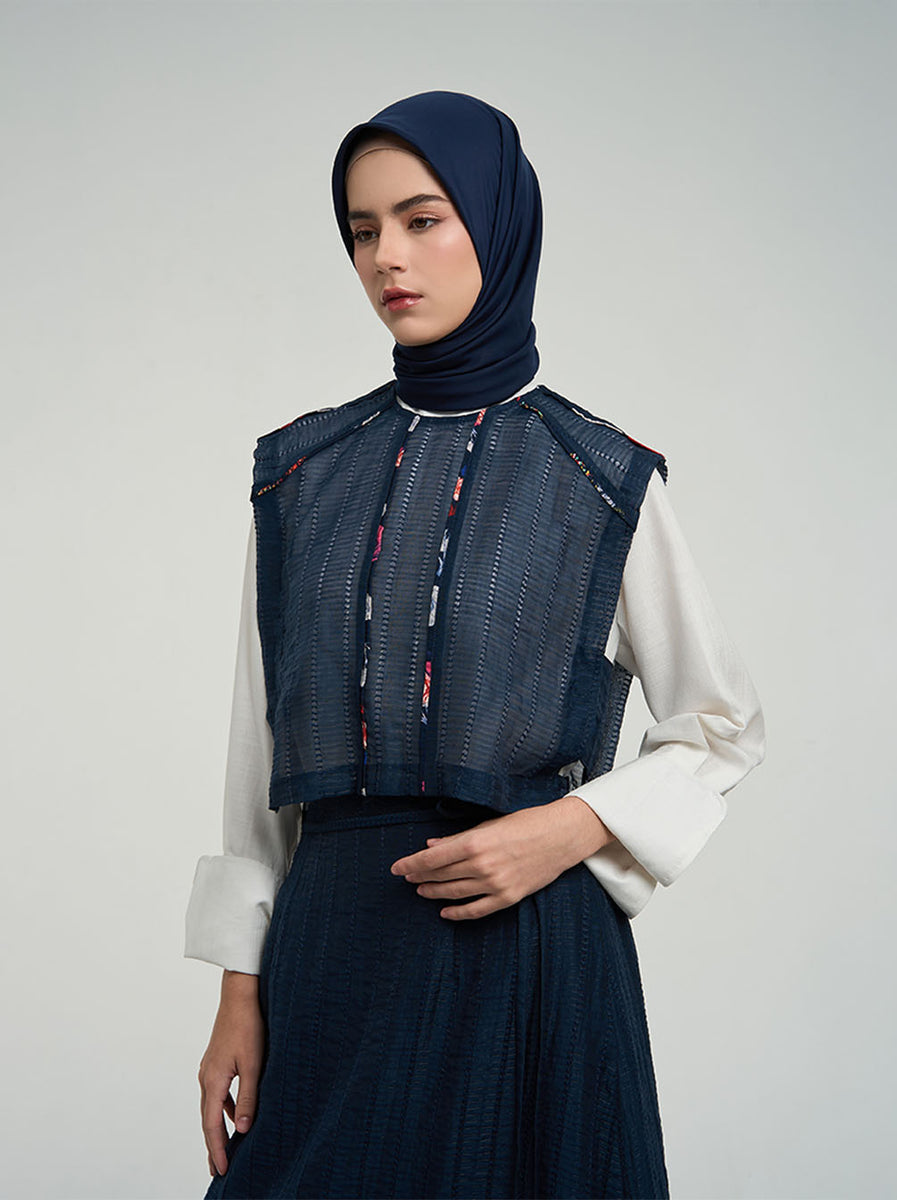 SAMMY VEST OUTER NAVY – Kami Idea