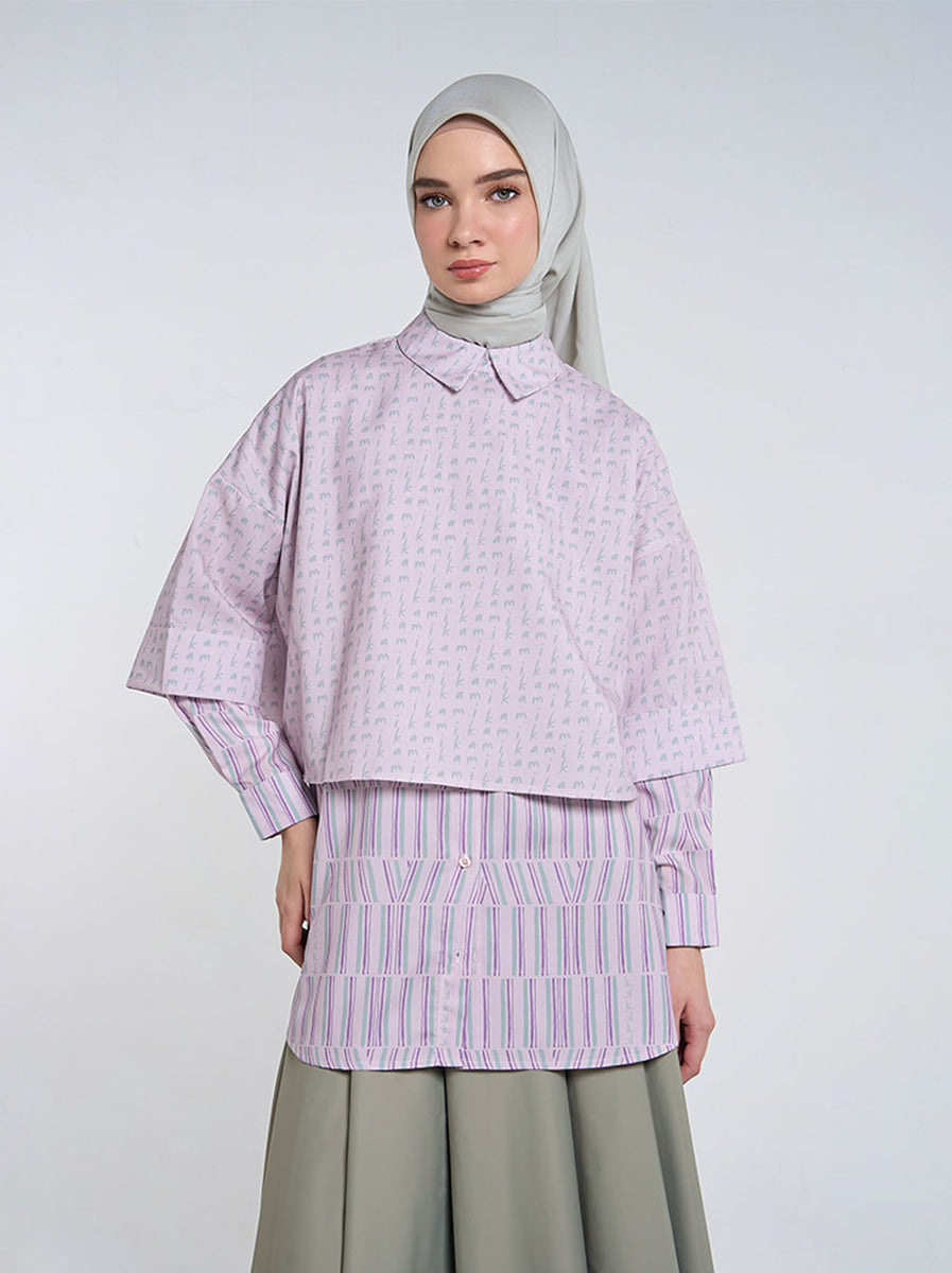 DIANTI LAYERED TOP PALE LILAC – Kami Idea