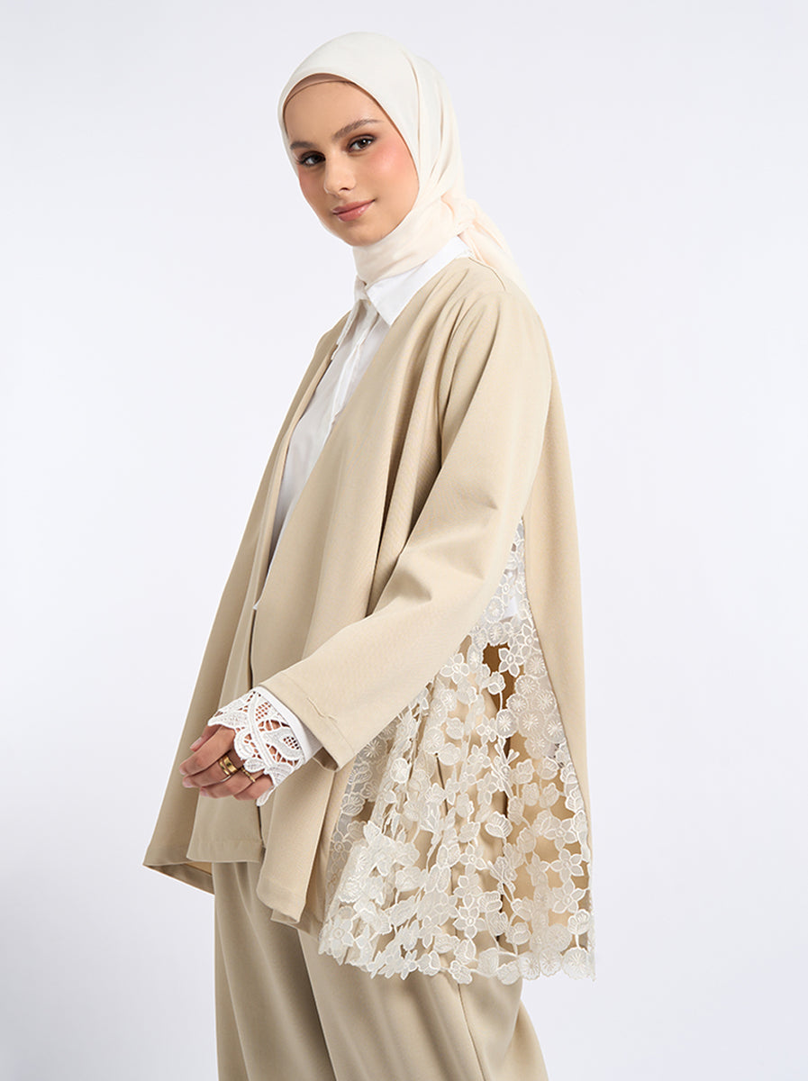 KALA EMBROIDERY OUTER BEIGE – Kami Idea