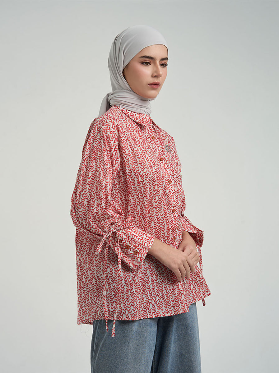 YANZA EMBROIDERY TOP BRICK – Kami Idea