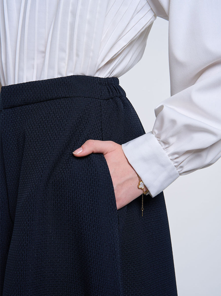 ZANE WIDE PANTS DARK NAVY – Kami Idea