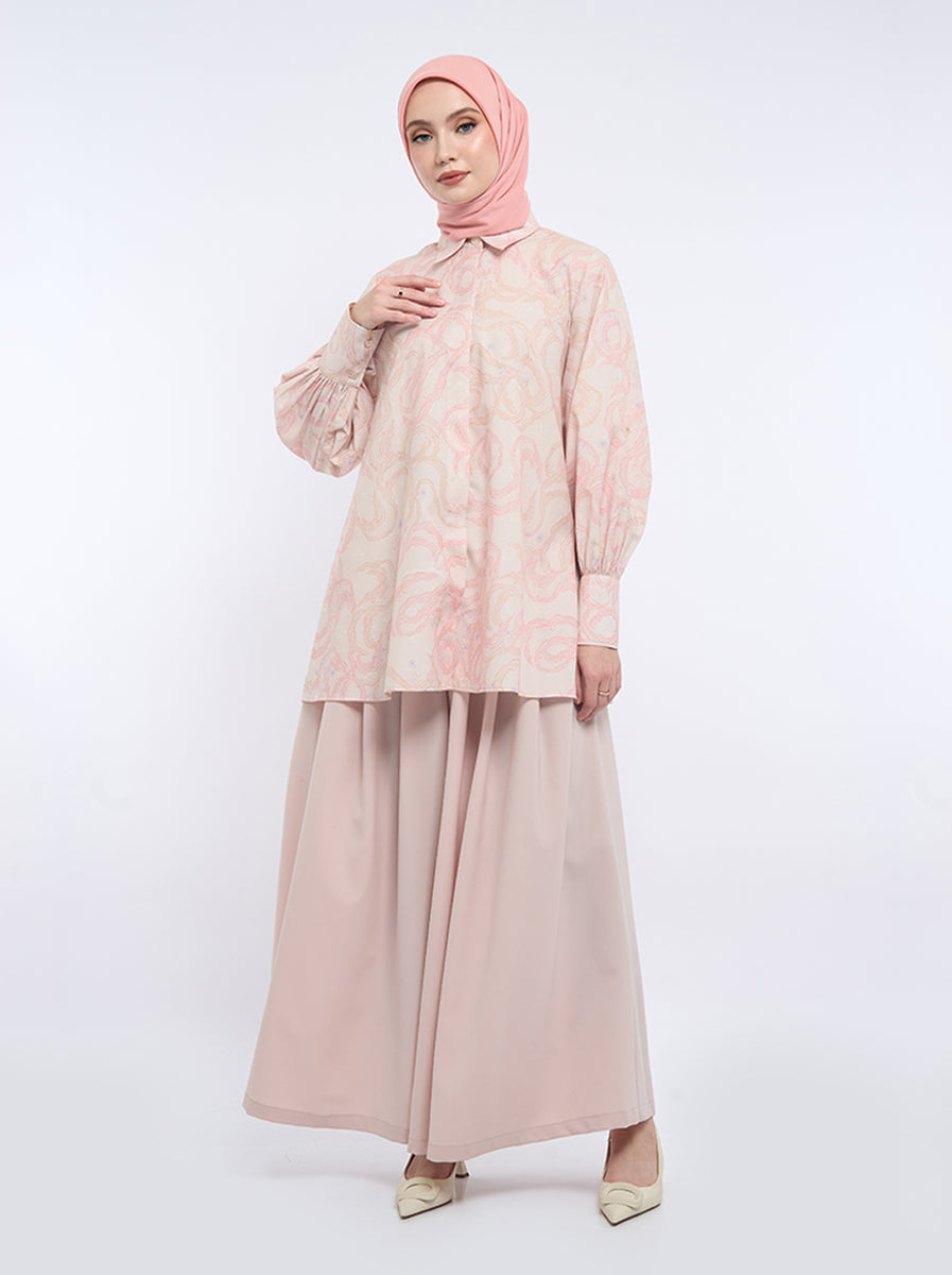 AKASHA BISHOP SLEEVE TOP MACAROON – Kami Idea