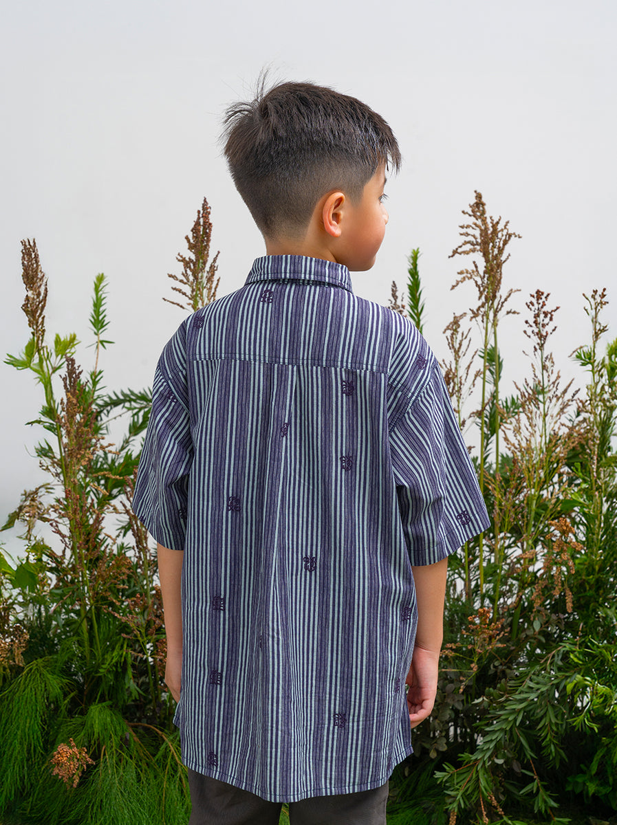 AMMAR SHORT SLEEVE KIDS KOKO INDIGO – Kami Idea