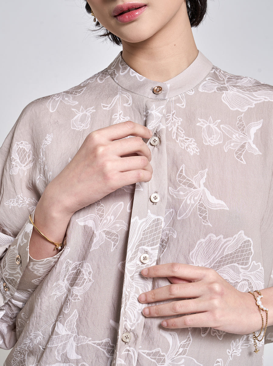 ZADIA DRAWSTRING TOP KHAKI – Kami Idea