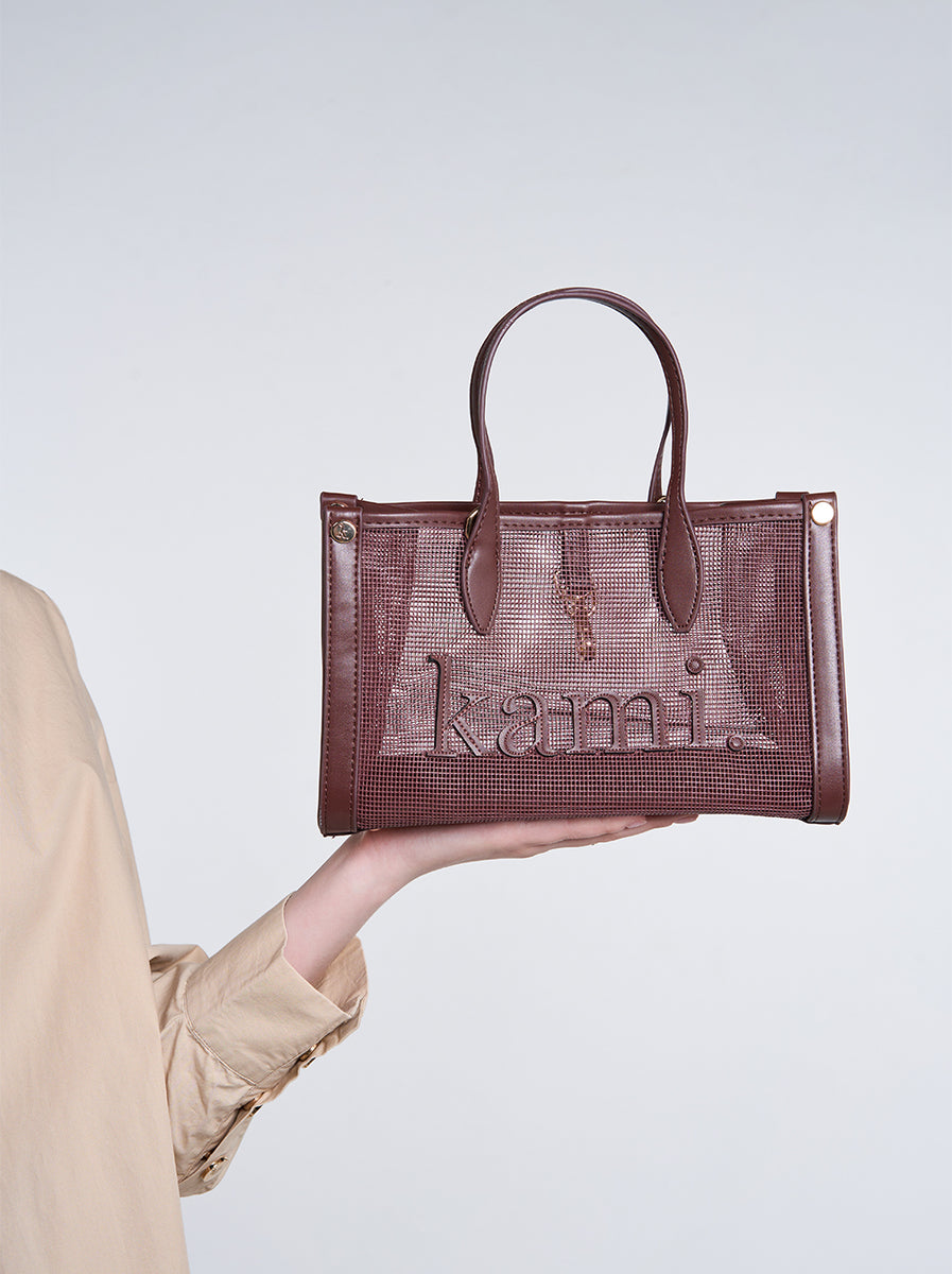 KAMI MINI NET BAG ACCESSORIES DARK CHOCO – Kami Idea