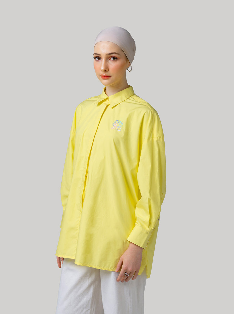 GALE OVERSIZED TOP YELLOW – Kami Idea