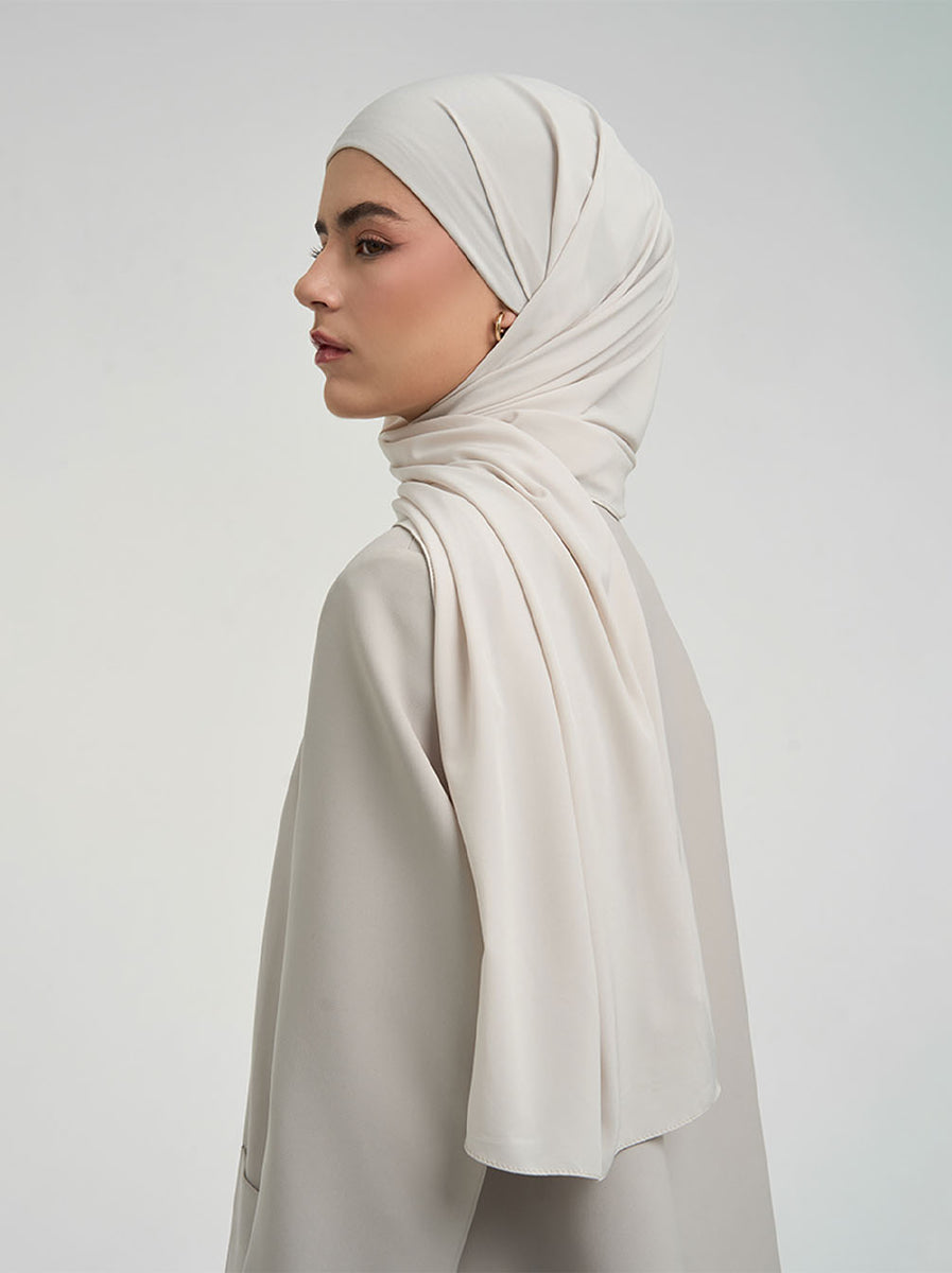 AIRLITE PASHMINA INSTANT PLAIN CHALK – Kami Idea