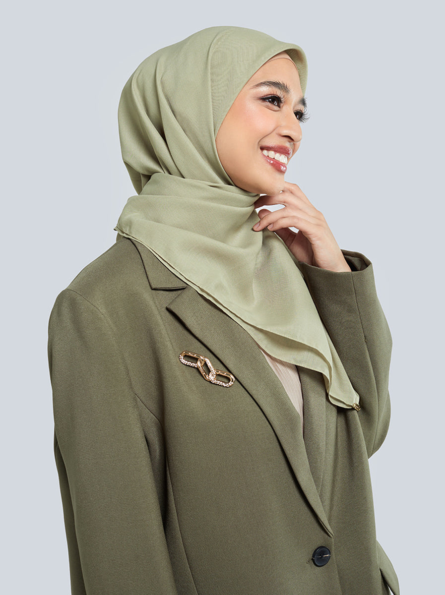 DELICATE PARIS SCARF PLAIN GREENTEA – Kami Idea