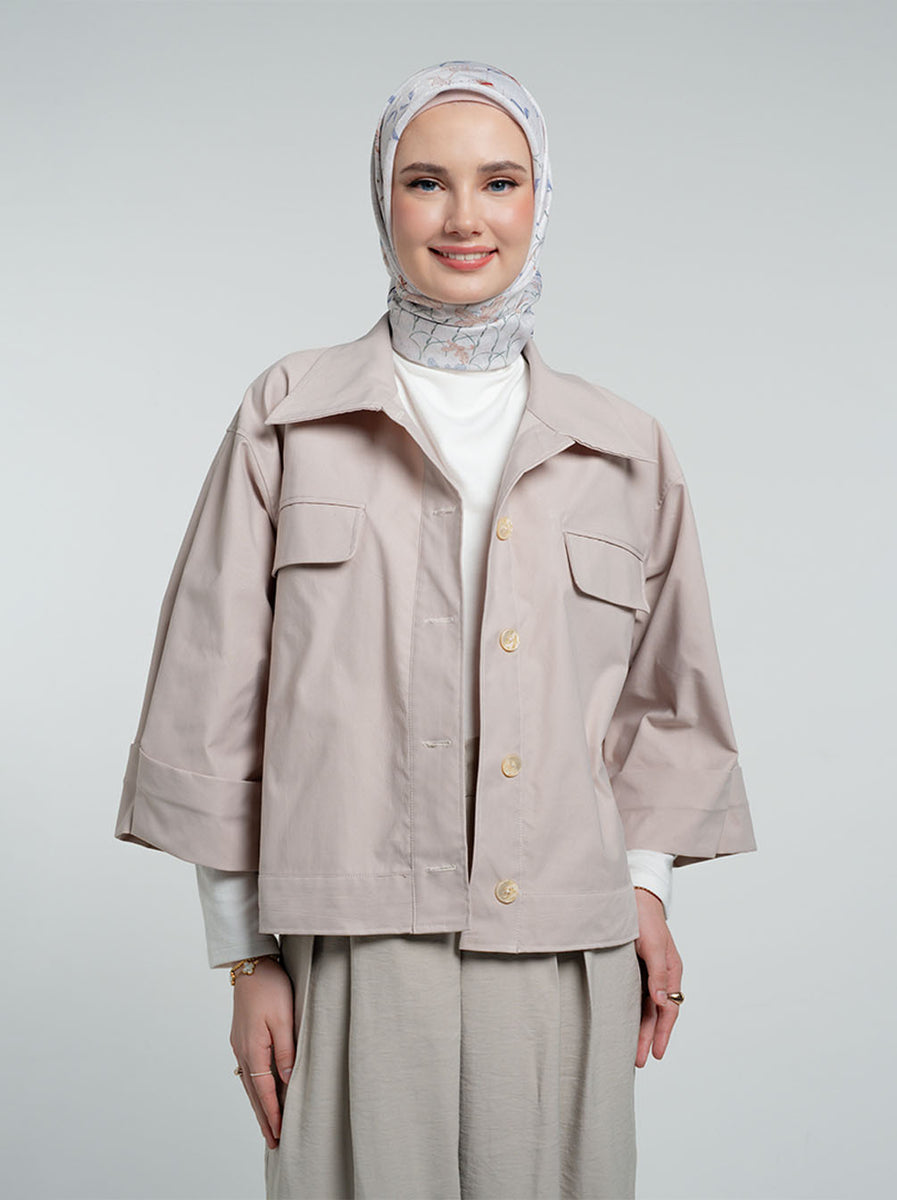 KEYRA OVERSIZED OUTER BEIGE – Kami Idea