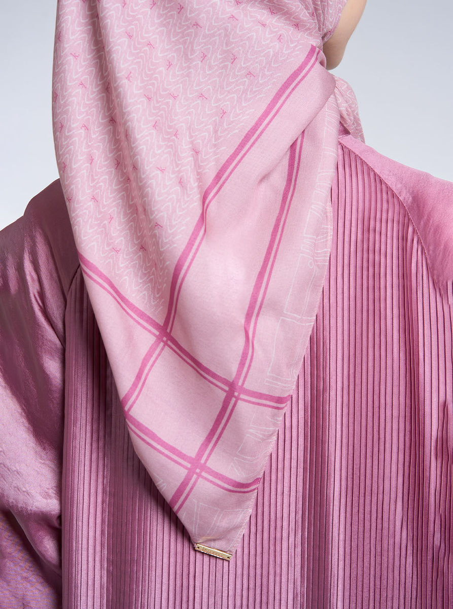 MONO CUBIC SIGNATURE SCARF BLUSH – Kami Idea