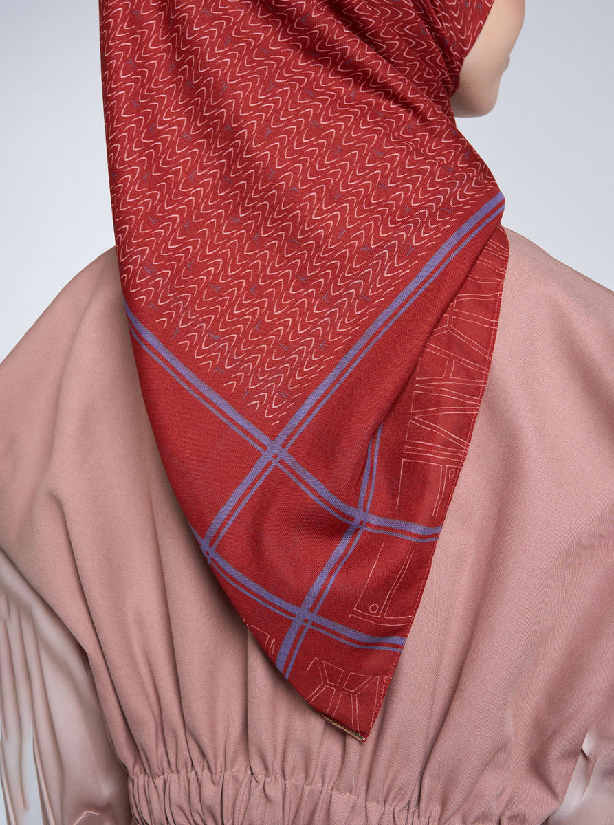 MONO CUBIC SIGNATURE SCARF POPPY – Kami Idea