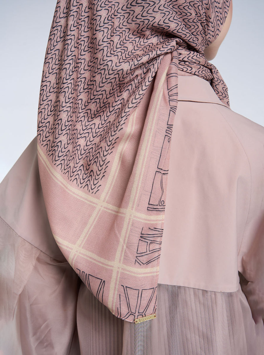 MONO CUBIC SIGNATURE SCARF SAND – Kami Idea