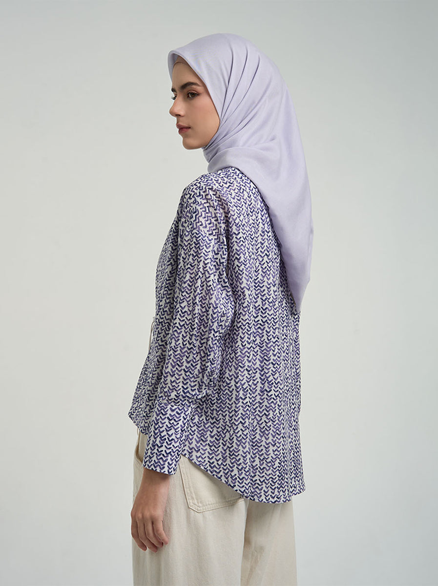 NABELA DRAWSTRING TOP BLUEBERRY – Kami Idea