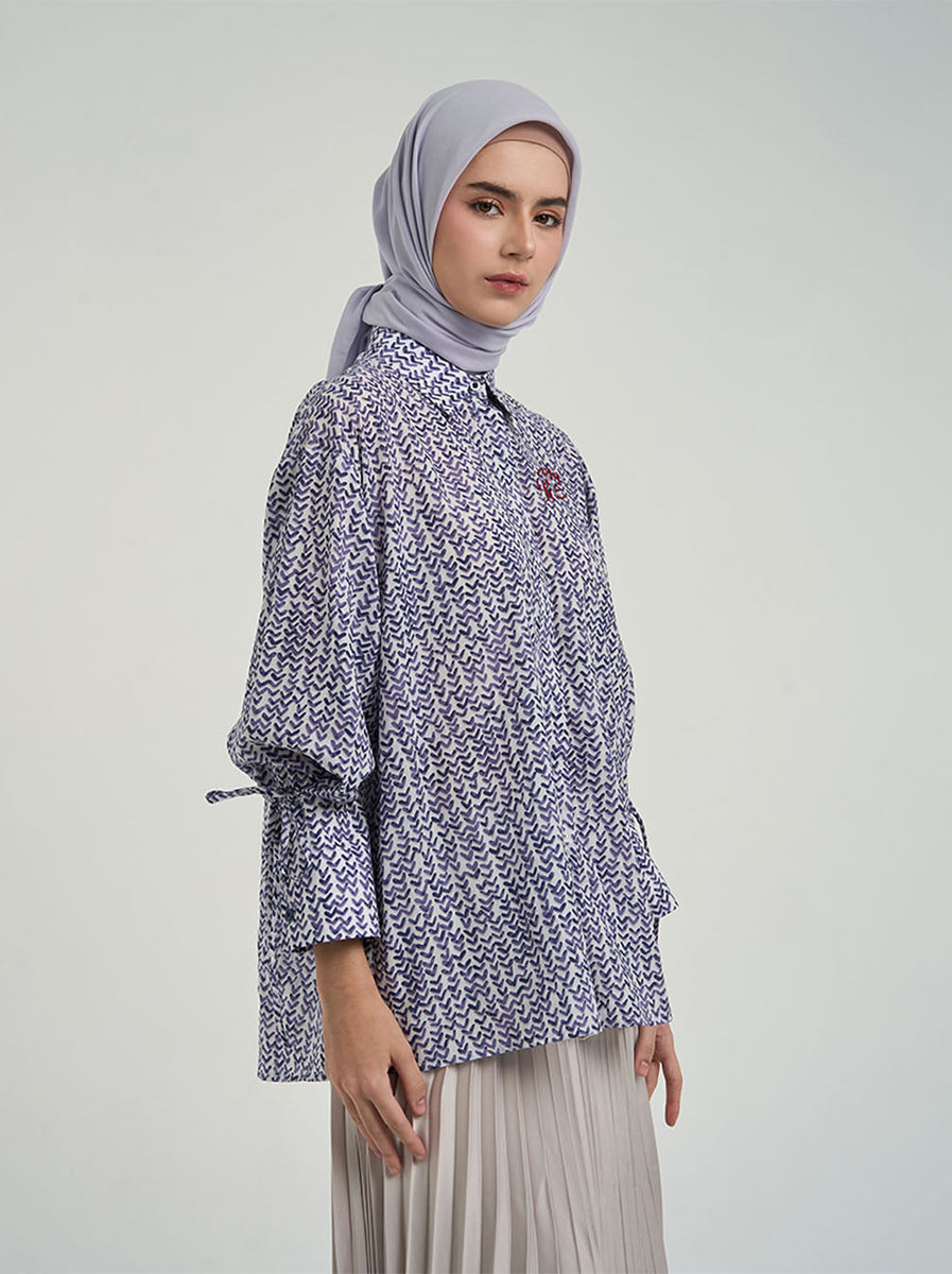 YANZA EMBROIDERY TOP BLUEBERRY – Kami Idea